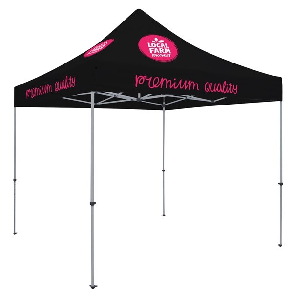 Promotional 10' Deluxe Tent Kit (Full-Color Imprint, 4 Locations)