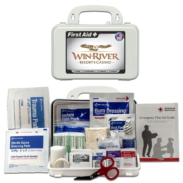Promotional 10 Person Bulk Plastic First Aid Kit, ANSI Compliant