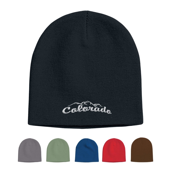 100% Acrylic Knit Beanie Cap - Custom Hats & Beanies