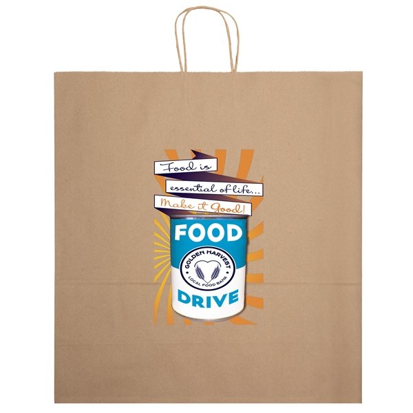 100% Recycled Paper Eco Shopper Duke Bag - 4-Color Heat Transfer