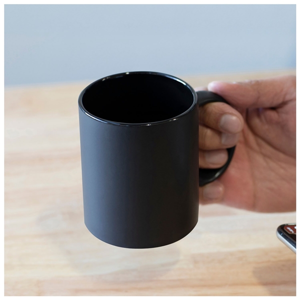 Promotional 12 oz C-Handle Ceramic Mug - Matte Black