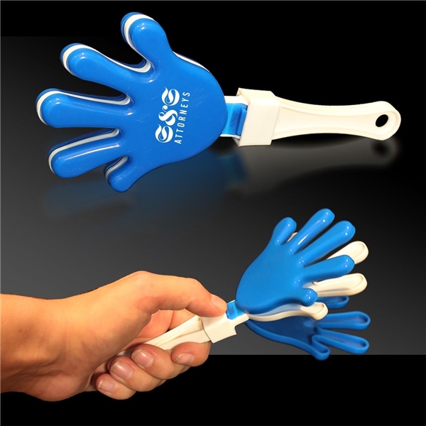 Promotional Blue/White Plastic Hand Clapper