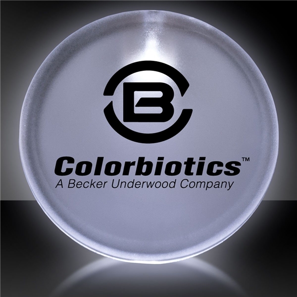 Promotional 2" White Light-Up Pin Badges