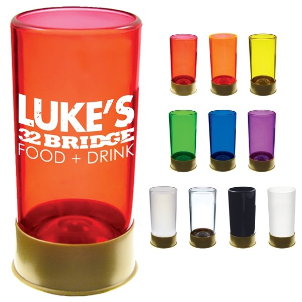 1.5 oz Plastic Shot Gun Shell Style Shooter Shot Glass