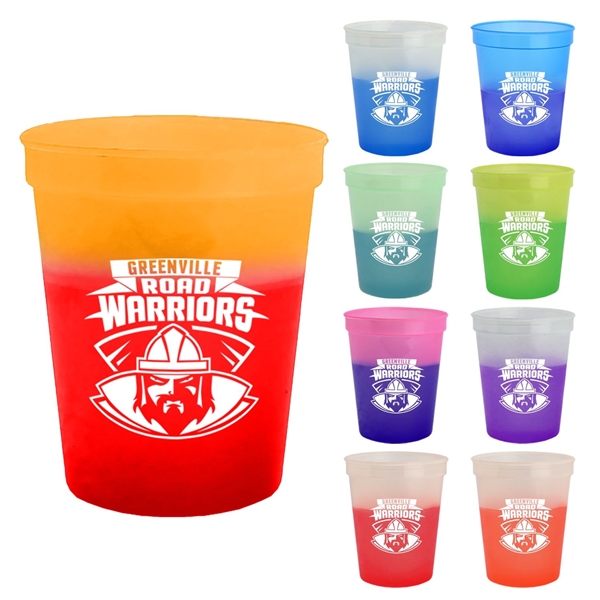 Promotional 16 oz Cups On The Go Cool Color Changing Mood Cup