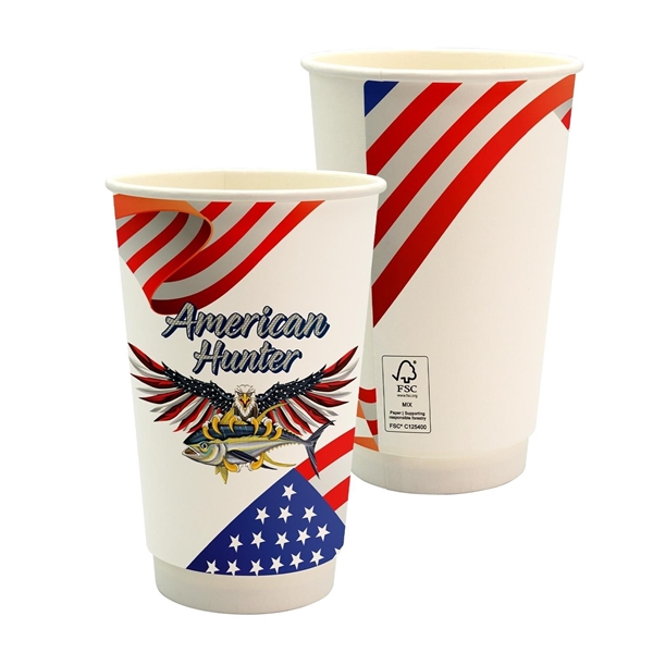 Promotional 16 oz Full Color Patriotic Paper Cup