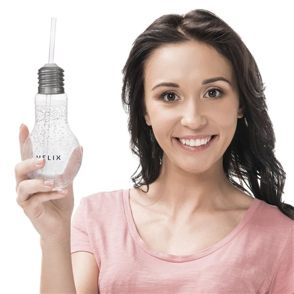 Promotional 16 oz Light Bulb Cup With Straw