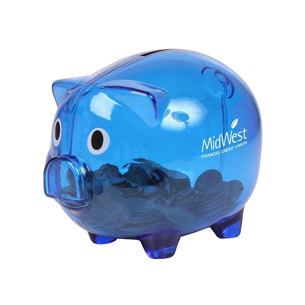 Custom Translucent Piggy Bank - Promotional Coin Banks