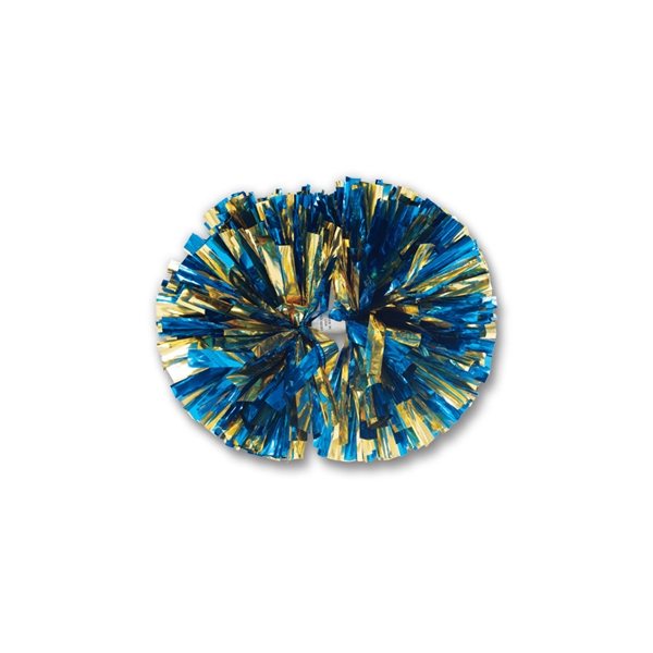 Promotional 2-Color Mix Metallic Show Pom- 4"