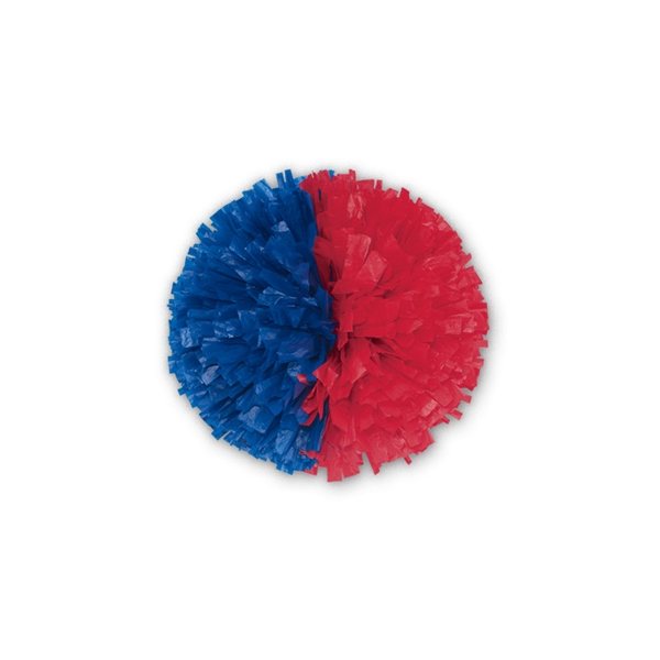 Promotional 2-Color Side-By-Side Vinyl Show Pom- 6"