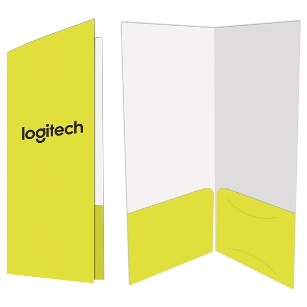 Promotional 2 Pocket Mini Folder w/Glued Pockets - Paper Products