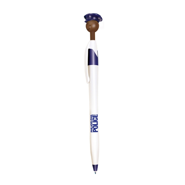 Promotional Police Officer Smilez Pen - Dark Tone