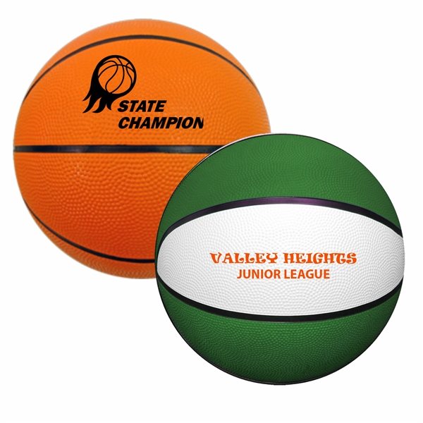 Promotional 29½" Full-Size Rubber Basketball Colors