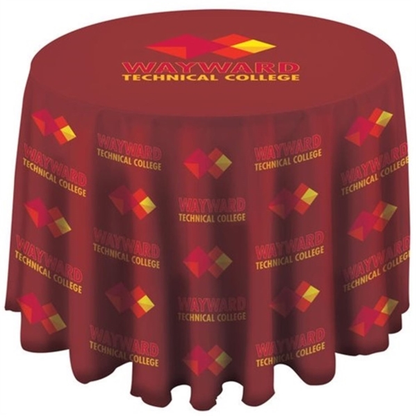 Promotional 3-ft. Round FULL BLEED Table Cover with 27" Overhang