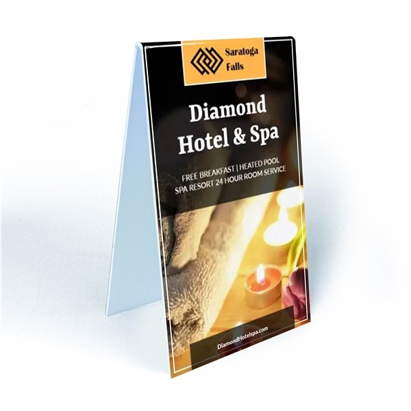 Promotional 3" X 5" Plastic Table Tent Sign