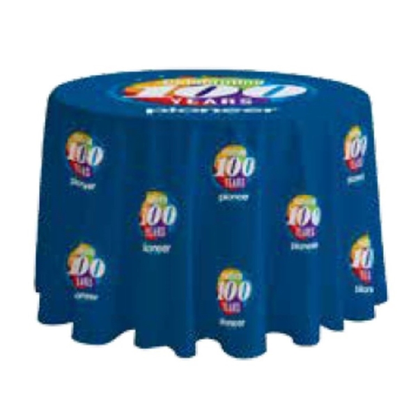 Promotional 4-ft. Round FULL BLEED Table Cover With 25" Overhang