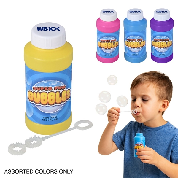 Promotional 4 oz Bottled Bubble Bower