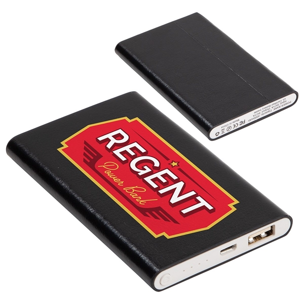 Sample - Promotional Regent 4000mAh Faux Leather Power Bank