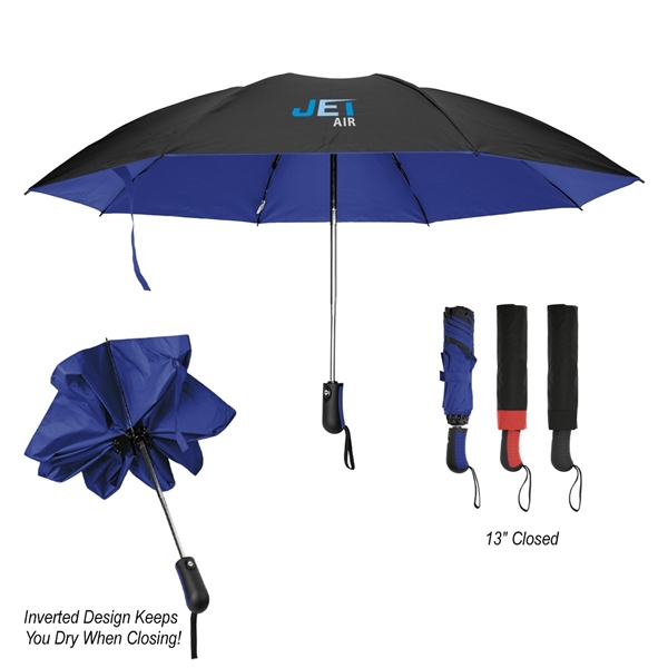 Promotional 46" Arc Two-Tone rPET Inversion Umbrella