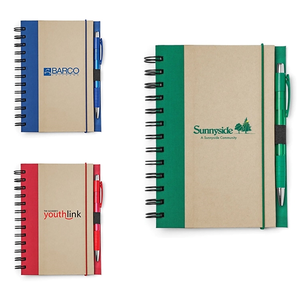 5" X 7" 80 Lined Recyclable Color Spine Spiral Notebook