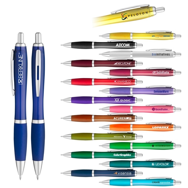 Promotional Curvaceous Translucent Click Ballpoint Curvy Pen