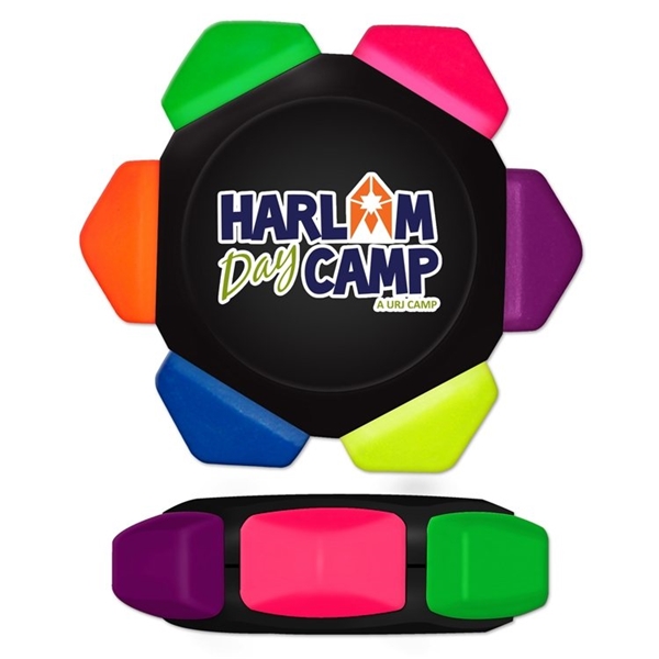 Crayo-Craze® Neon 6 Color Crayon Wheel With Black Housing & Full Color ...