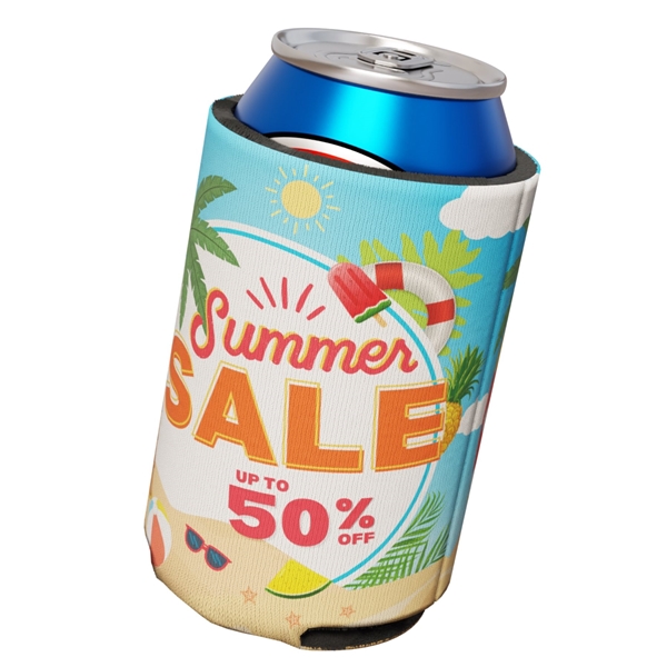 Promotional Full Color Premium Foam Collapsible Can Coolers 12 oz Standard