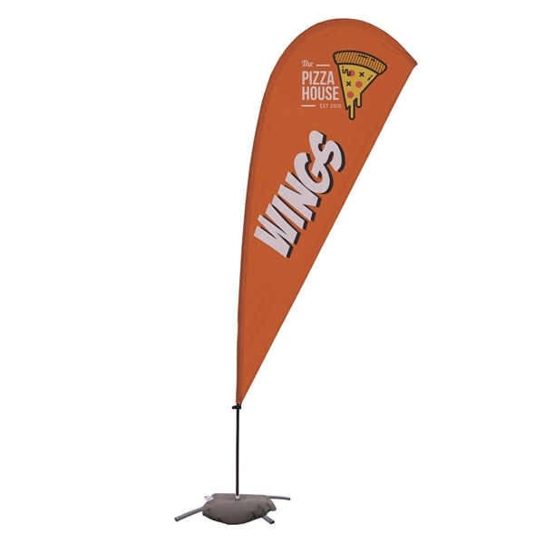 9.5' Value Teardrop Sail Sign Kit (Single-Sided with Cross Base)