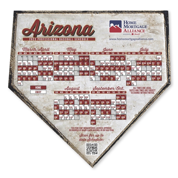 Promotional Team Baseball Schedule Magnet