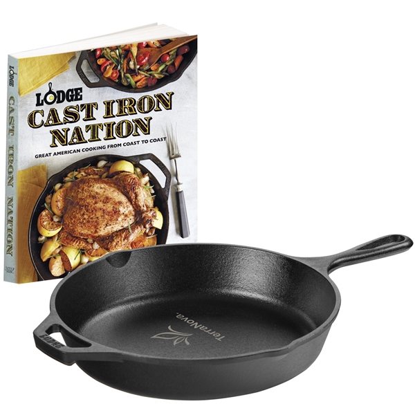 Promotional Lodge® 10.25" Cast Iron / Nation Cookbook Gift Set