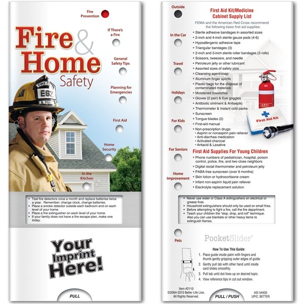 Promotional Pocket Slider - Fire and Home Safety
