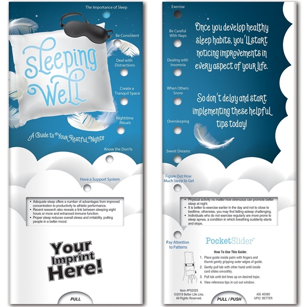 Promotional Pocket Slider - Sleeping Well