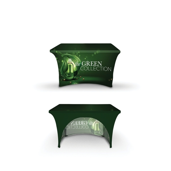 Promotional DisplaySplash 4' rPET Stretch Open Back Table Cover