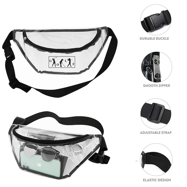 Promotional Transparent Single Zip Fanny Pack