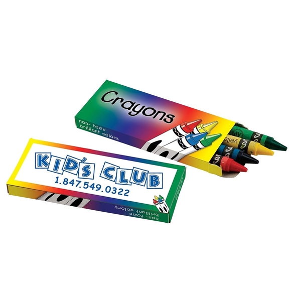 Promotional Colorful 4-Pack Crayons In Custom Box
