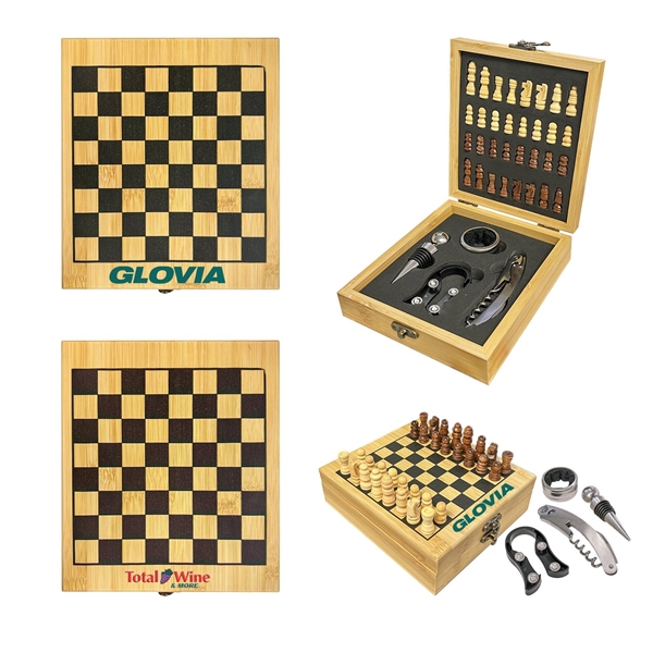 Promotional Chess Board & Wine Set