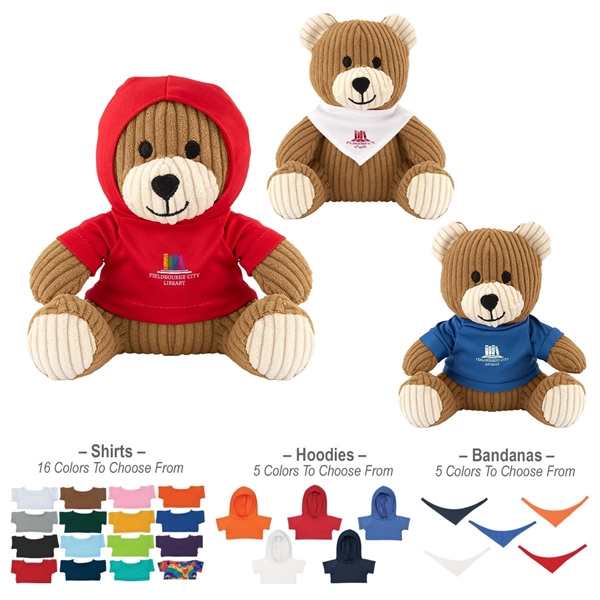Promotional 6" Barry Corduroy Bear - BANDANA