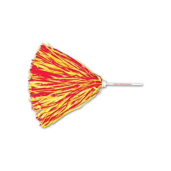 Promotional 6" Stick Handle Imprinted Pom - 500 streamers