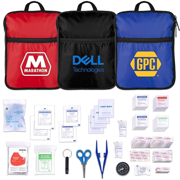 Promotional 60pc First Aid Kit in Portable Traveling Bag