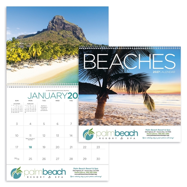 Promotional Triumph® Calendars Beaches Calendar