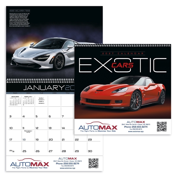 Promotional Exotic Cars Calendar