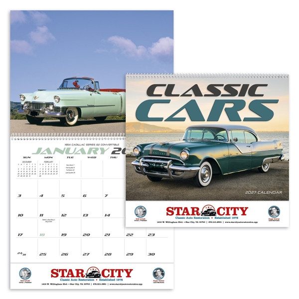 Promotional Classic Cars Calendar