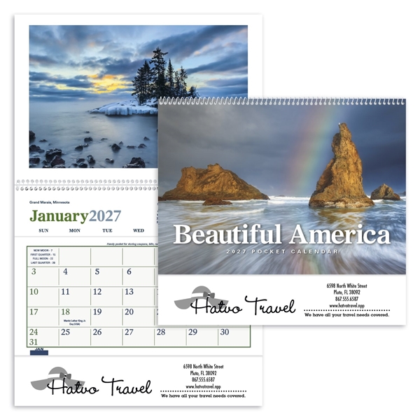 Promotional Triumph® Calendars Beautiful America Pocket Calendar