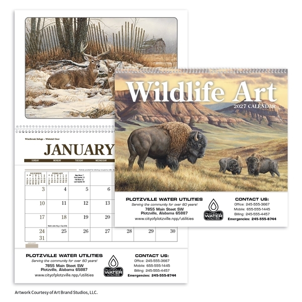 Promotional Triumph® Calendars Wildlife Art Pocket Calendar
