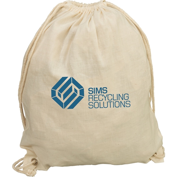 Promotional Cotton Canvas Drawstring Backpack