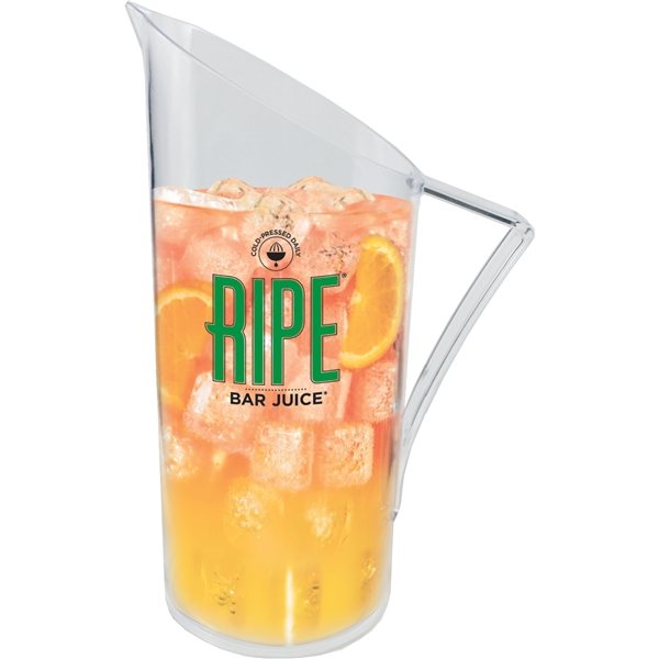 Promotional 64 oz Plastic Tapered Serving Pitcher with Handle