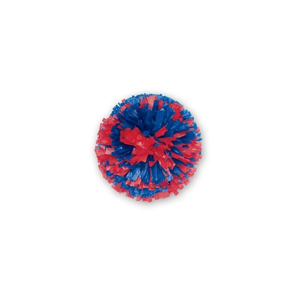 Promotional 2-Color Mix Vinyl Show Pom - 4"
