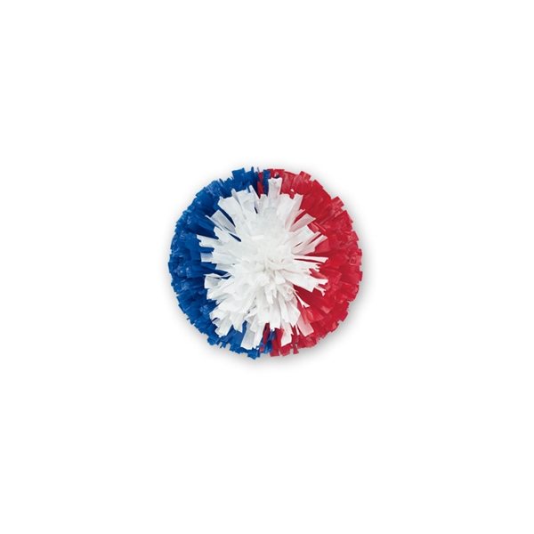 Promotional 3-Color Side-By-Side Vinyl Show Pom- 4"