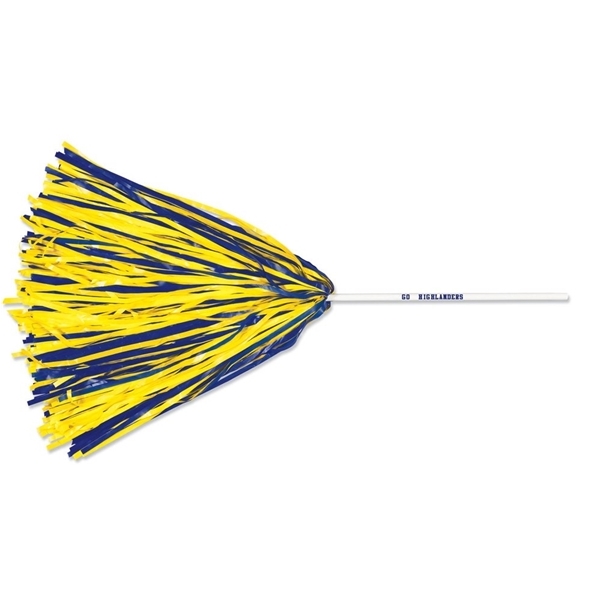 Promotional 10" Straw Handle Imprinted Pom- 500 Streamers