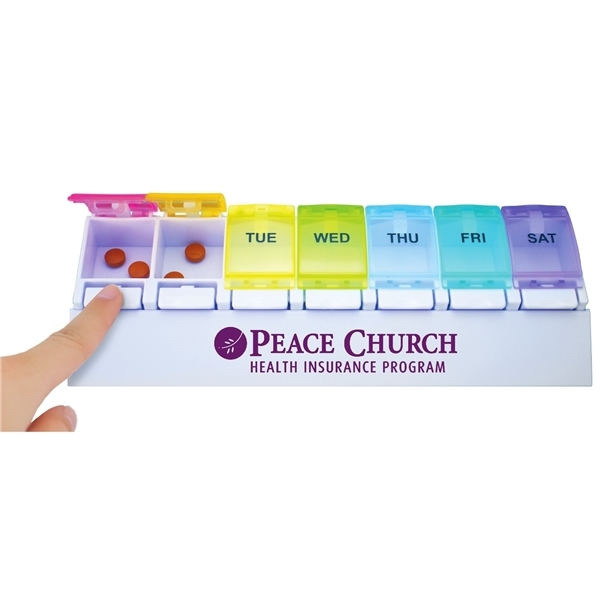 Promotional Weekly Push Button Pill Tray